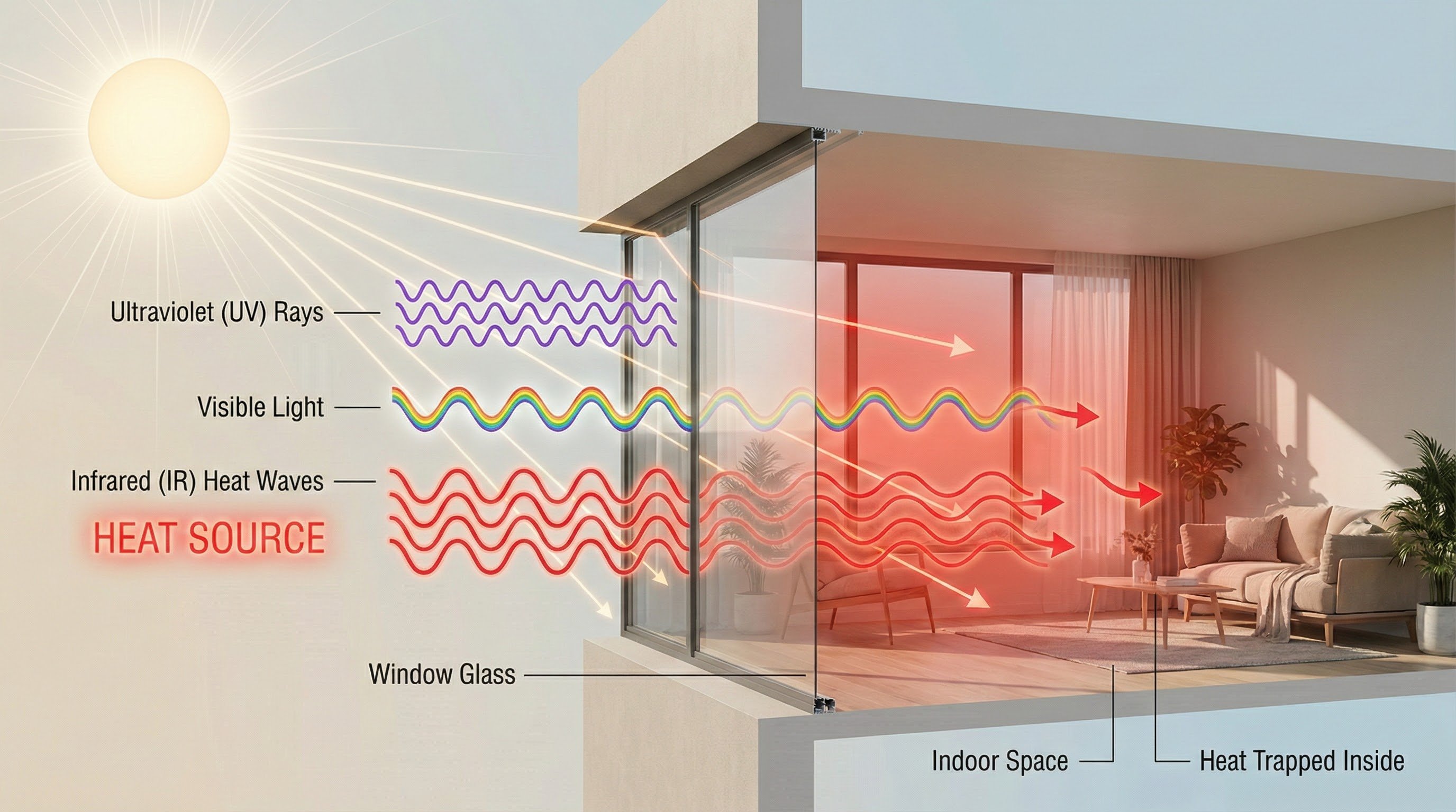 How much heat can modern window films block?